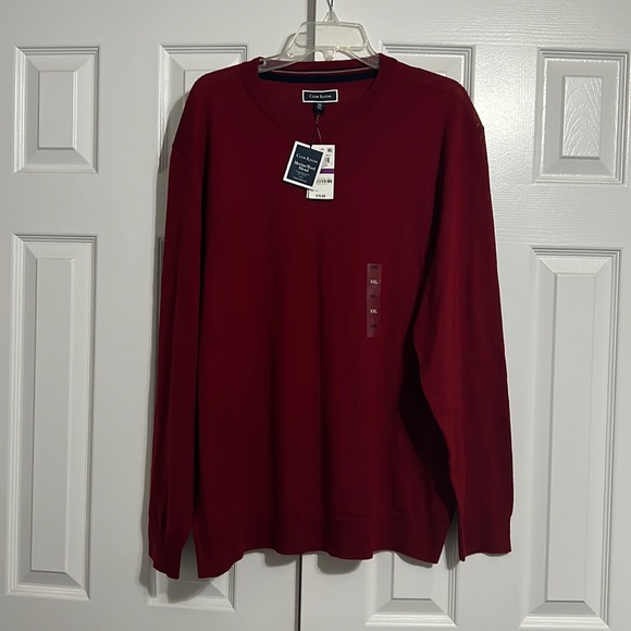 Club Room | Sweaters | Nwt Deep Red Merino Wool Blend Sweater Xxl ...